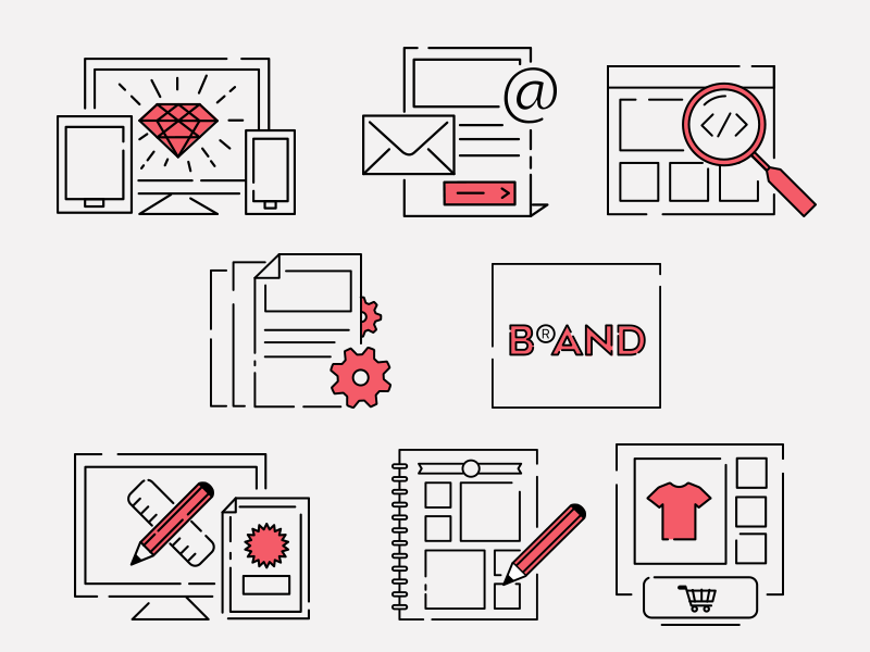 Web Design Icons by SteveStanbury on Dribbble