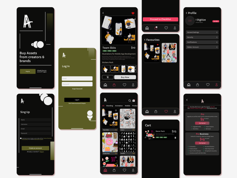 Illustration Assets Buying App Design - UI/UX Design by Sameer on Dribbble