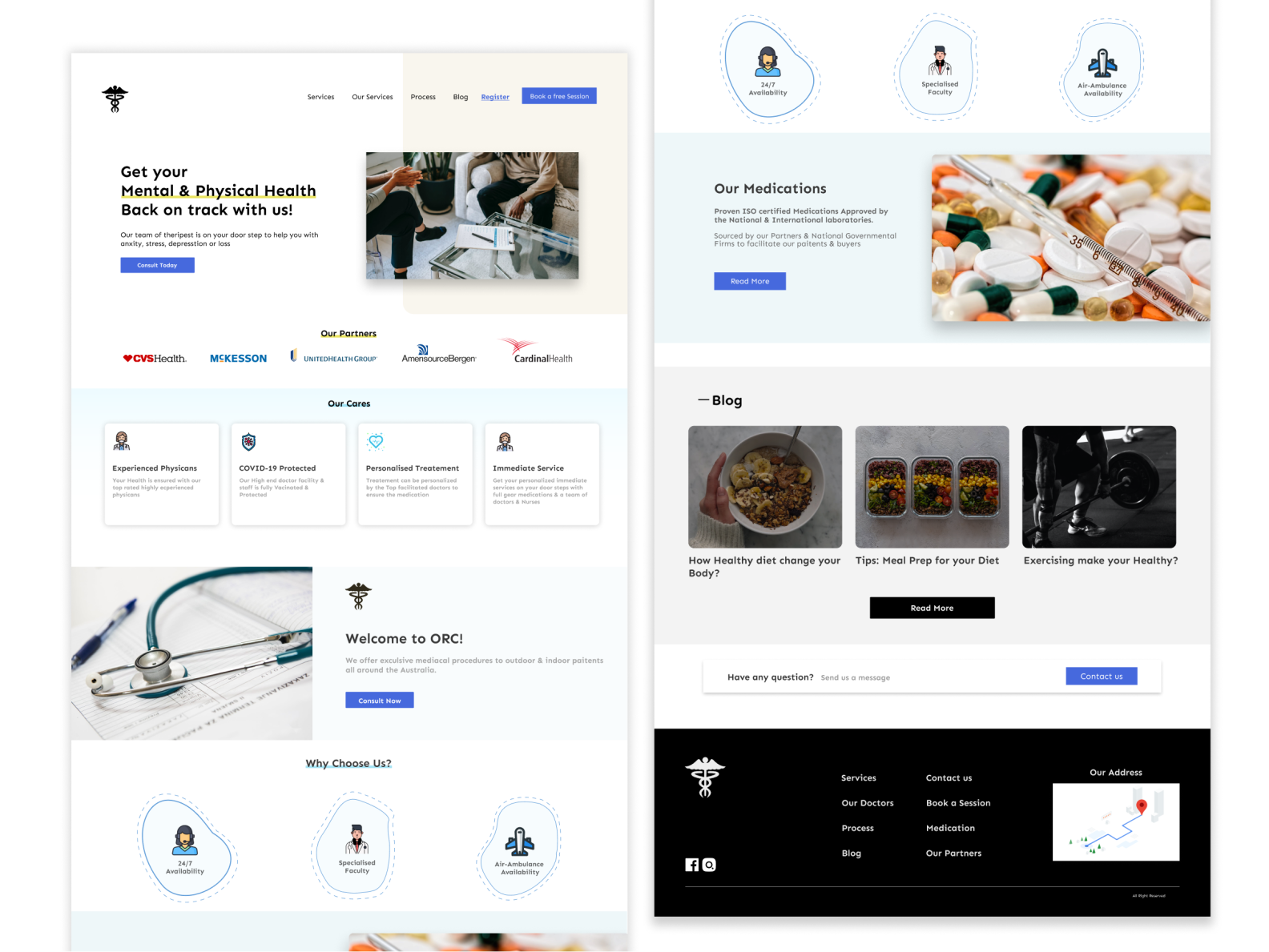 Hospital - Medical Website Design - Hospial Landing Page Design by ...