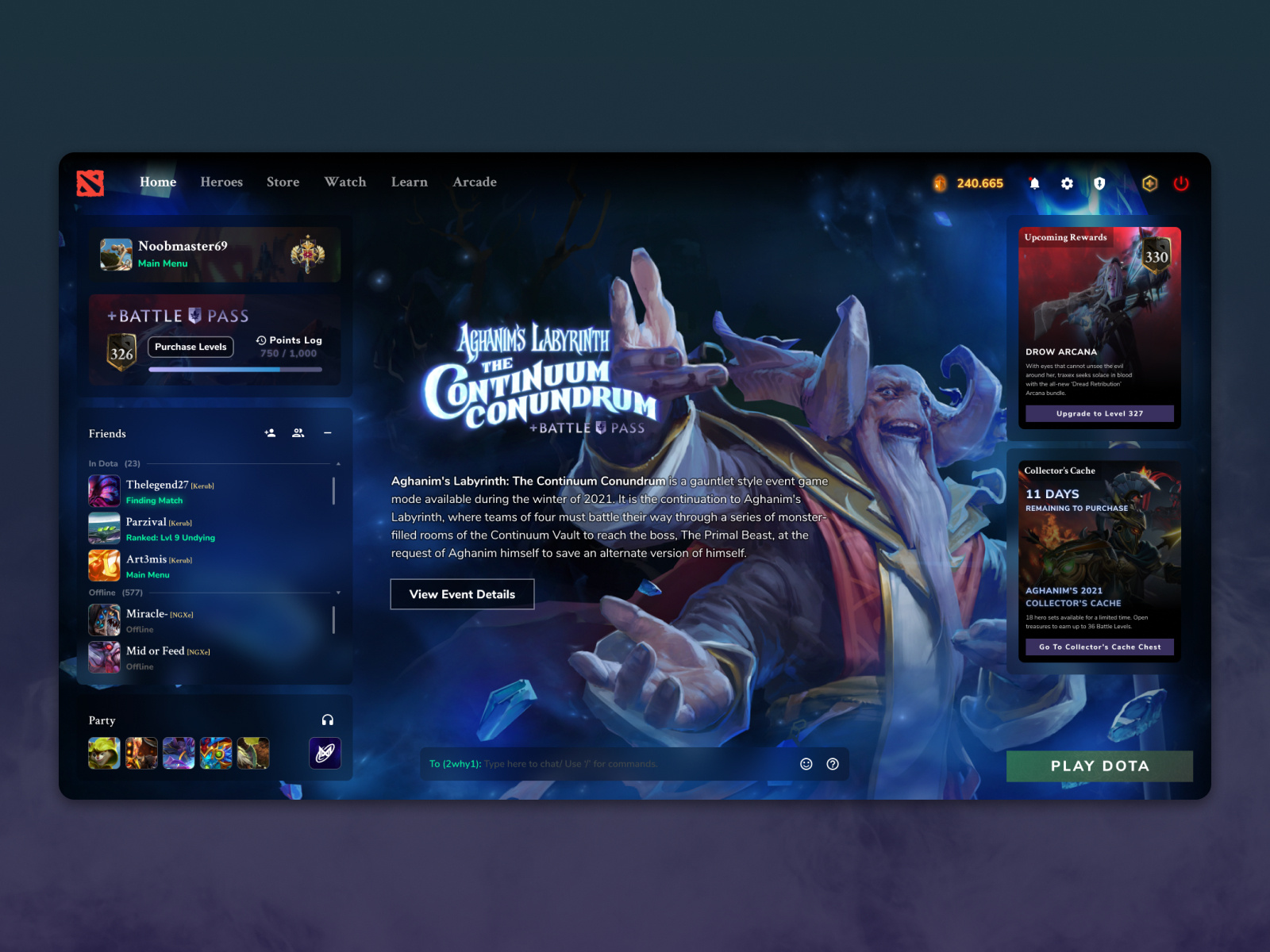 Dota 2 Redesign by David Nathaniel on Dribbble