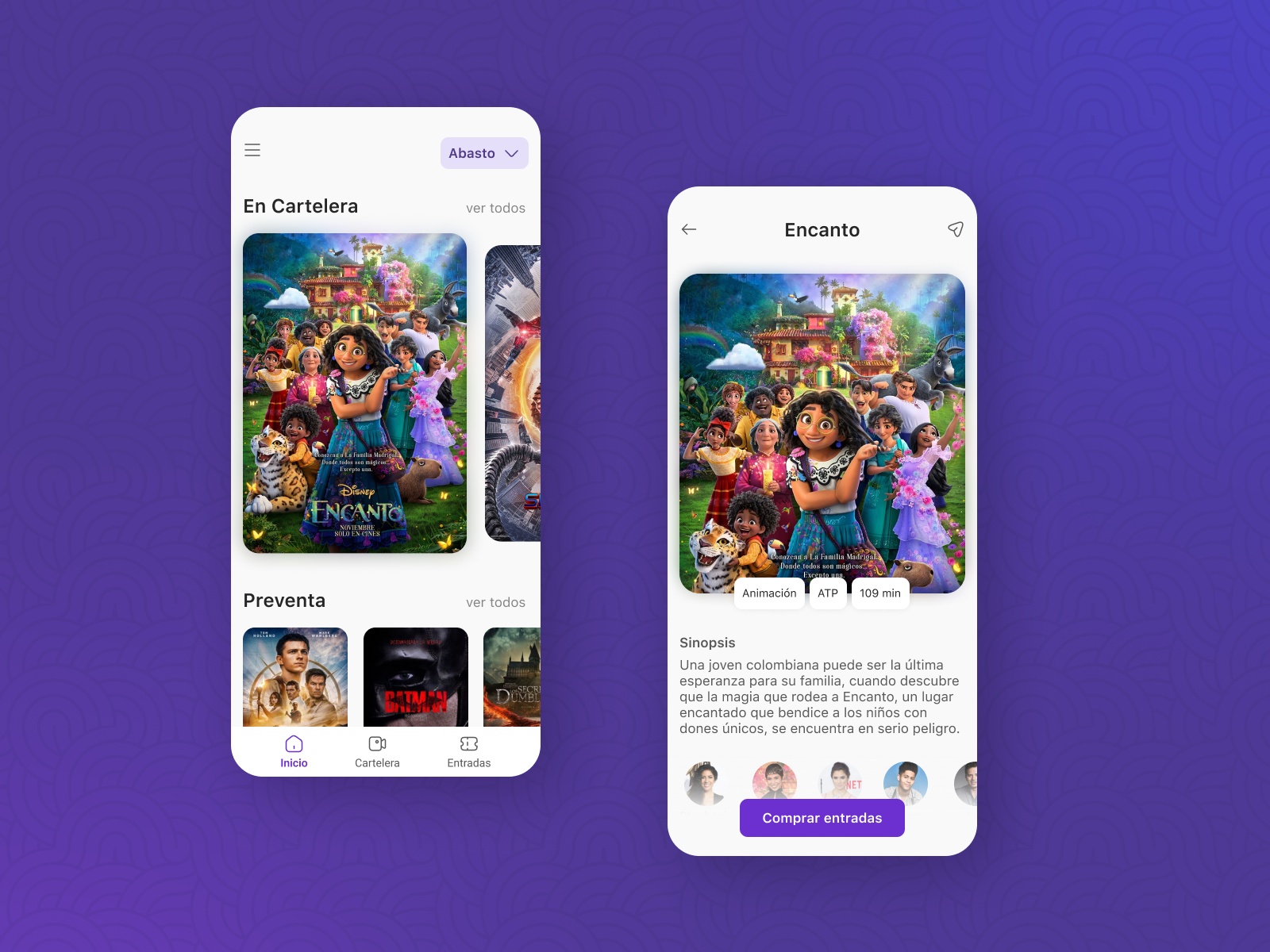 Home + movie detail - Online Cinema App - UI Challenge by Marianela ...