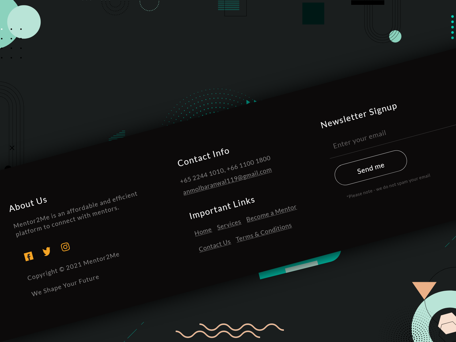Footer Design by Anmol Baranwal on Dribbble
