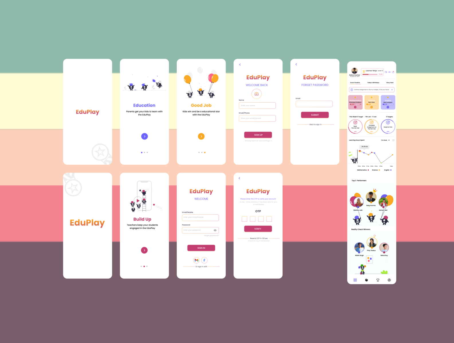 EduPlay Kids Learning Application In Figma by Priyanshi Shriwastava on ...