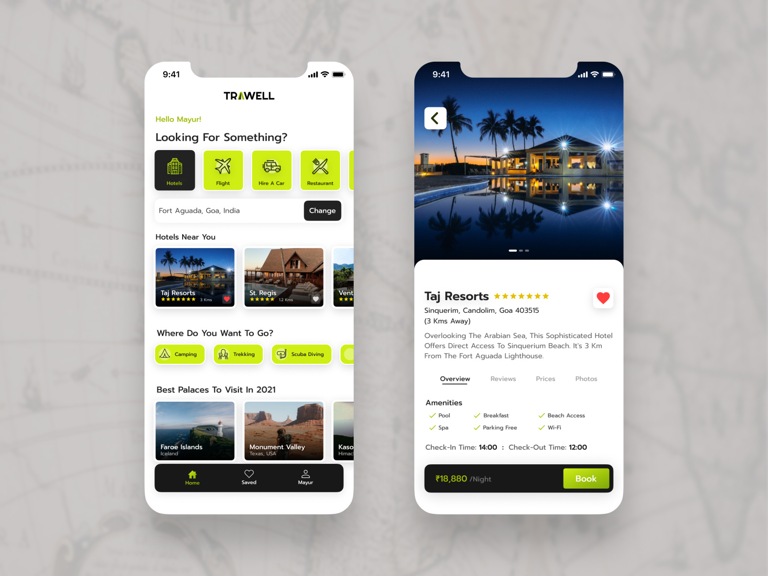 Trawell - a travel guide by Mayur on Dribbble