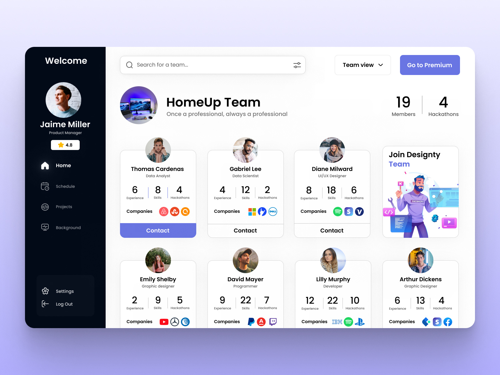 Team website design concept by Jonatan_artist23 on Dribbble
