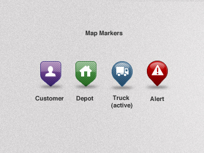 Map Markers by Russ Poulter on Dribbble