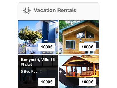 Vacation Rentals Box by Alexandre Faustino on Dribbble
