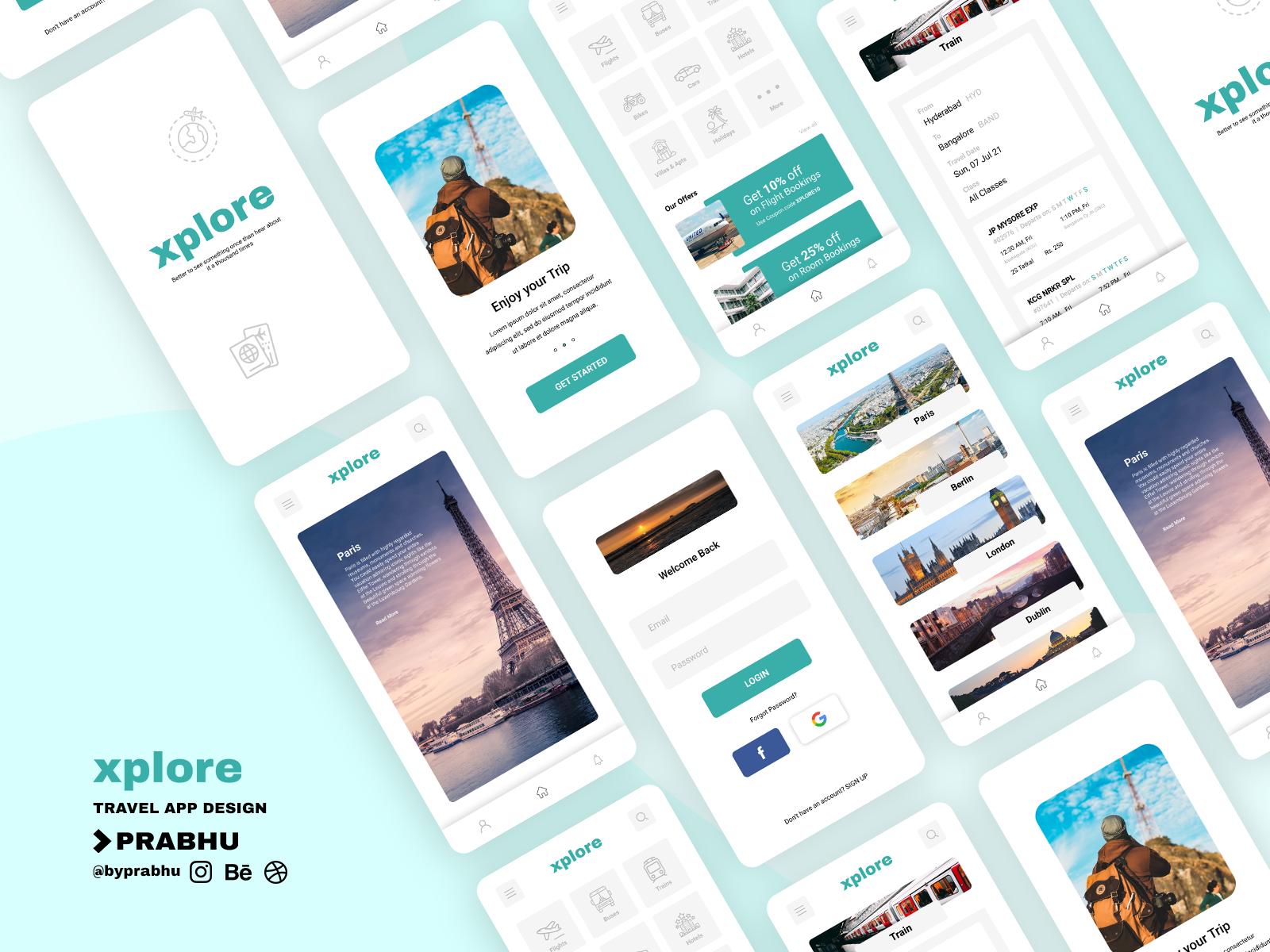 Travel app | XPLORE by Sai Prabhu on Dribbble