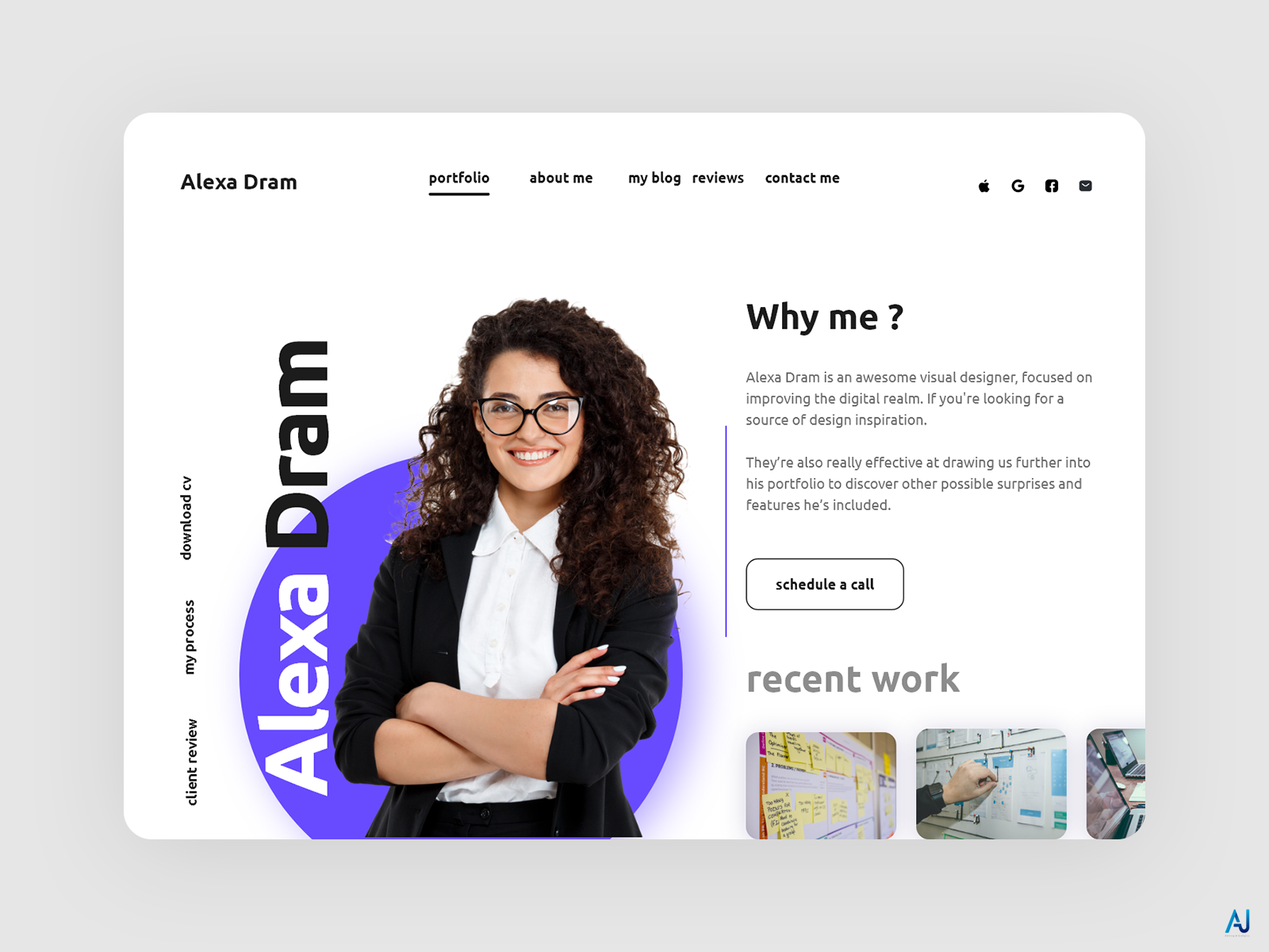 Portfolio Web Banner by Ajay Jotangiya on Dribbble