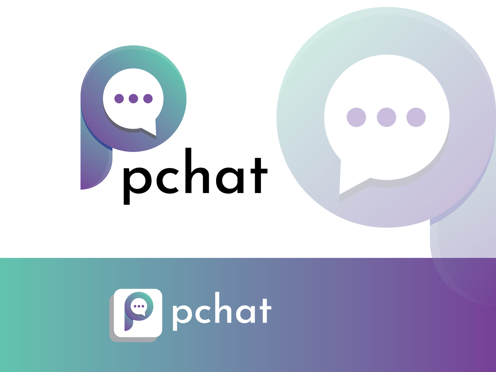 p chat letter logo template by Md. Mahedi on Dribbble