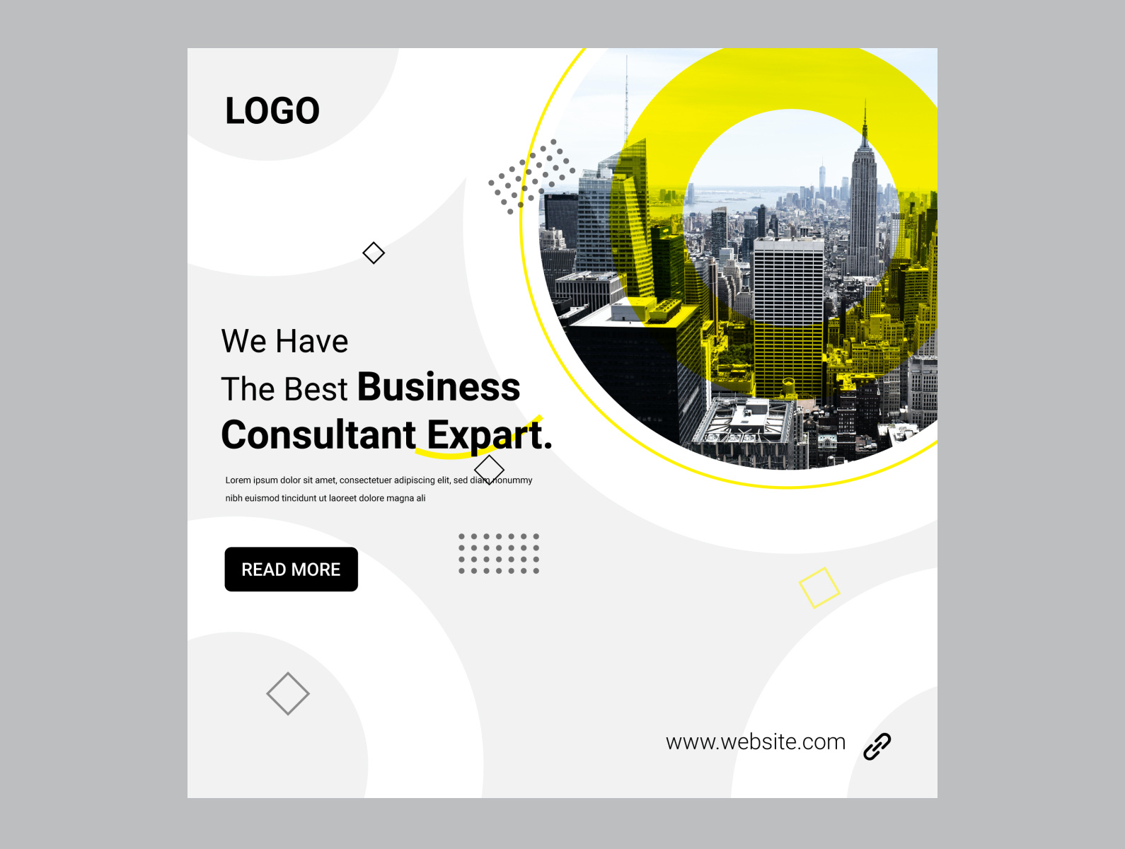 Business consultant expert social media post design template by Md ...