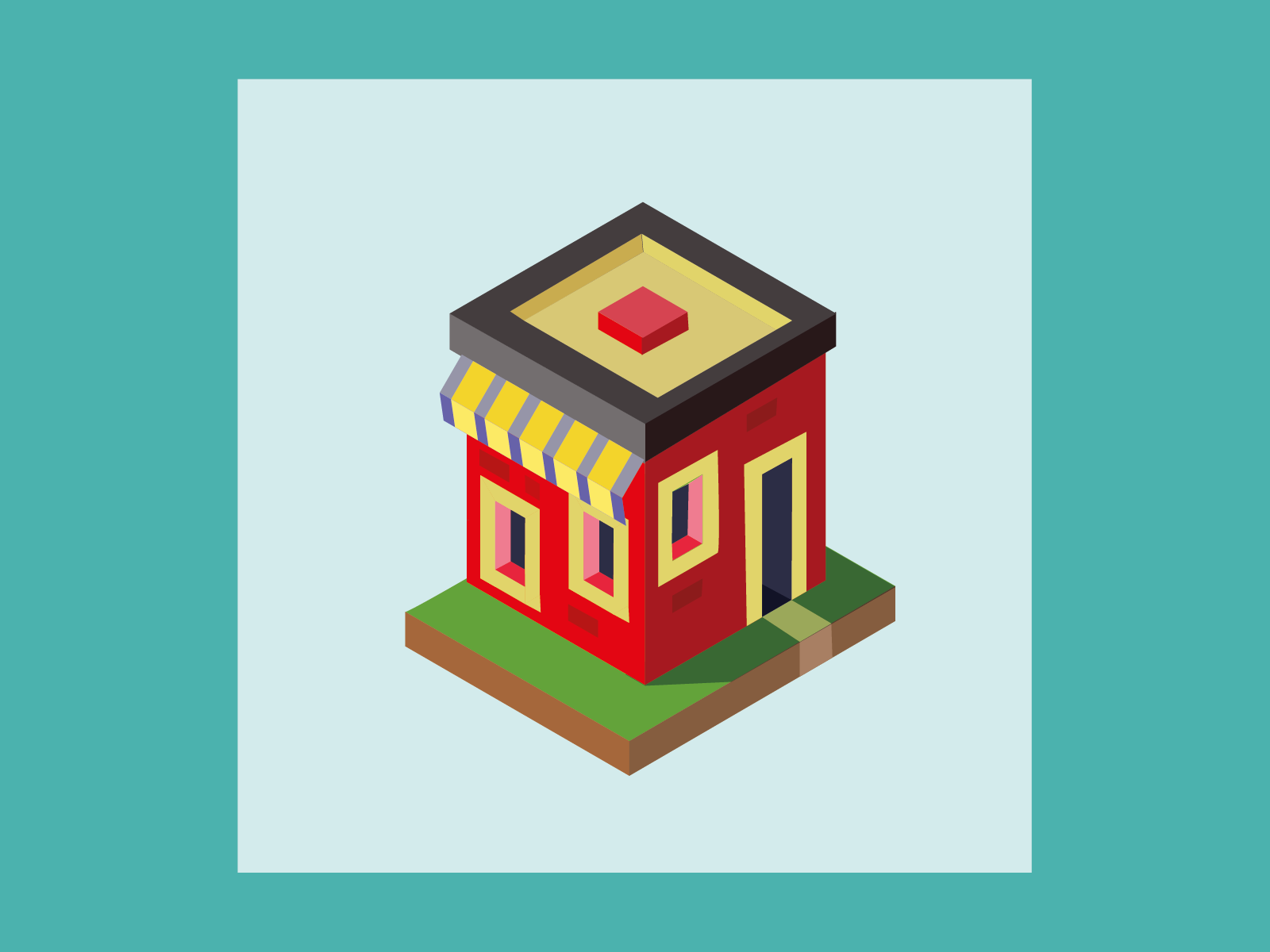 Iso house by Yuliia Kudliuk on Dribbble