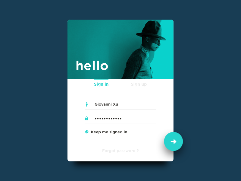 Dribbble - 01_login.png by Giovanni Xu