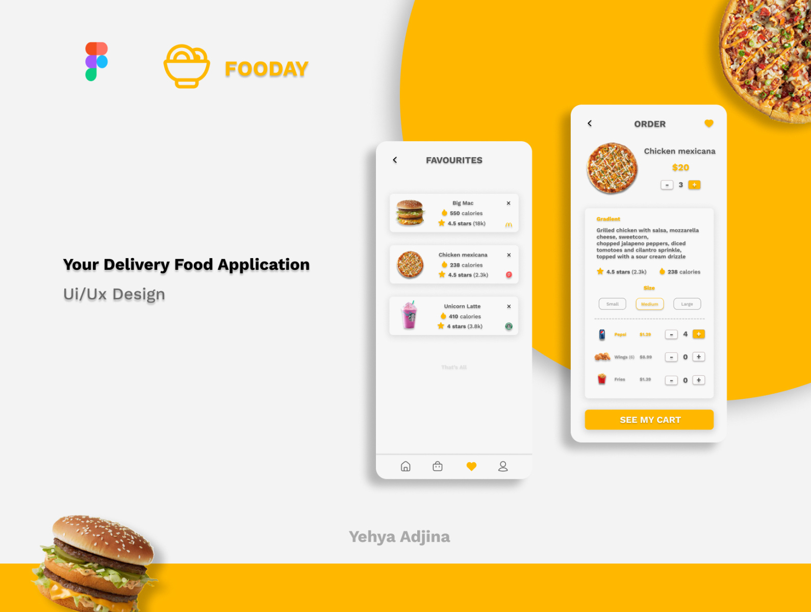 Fooday (food app delivery) by Yehya Adjina on Dribbble