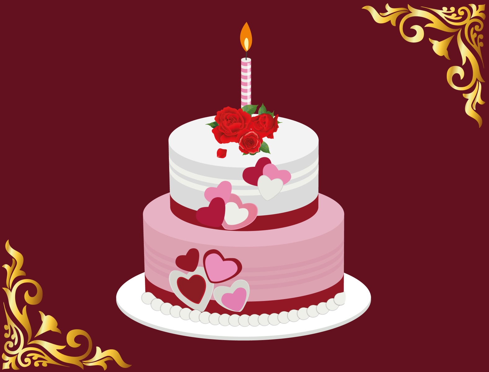 2 Tier Valentine Cake by designershanta144 on Dribbble