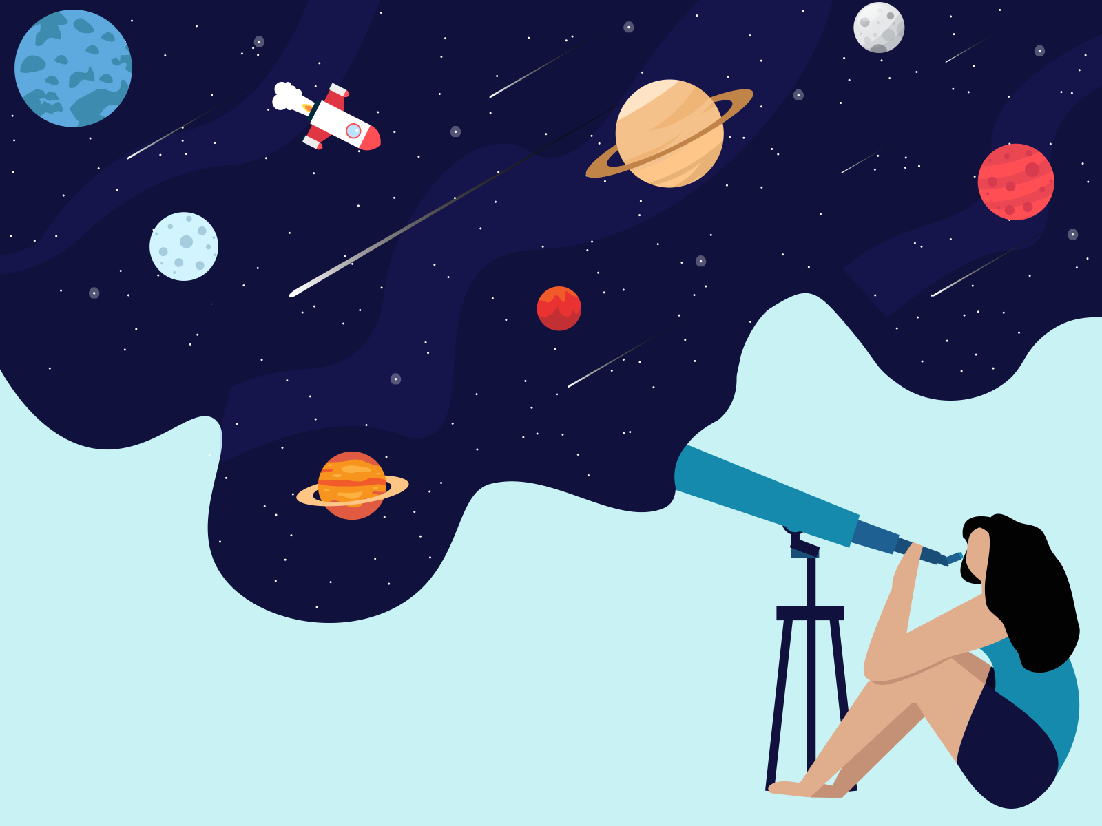 Astro-enthusiast Girl by Khwaish Bansal on Dribbble