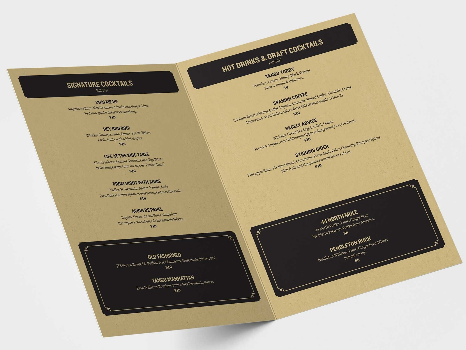 Whiskey Tango Menu 03 by Scott Michael Rubens on Dribbble