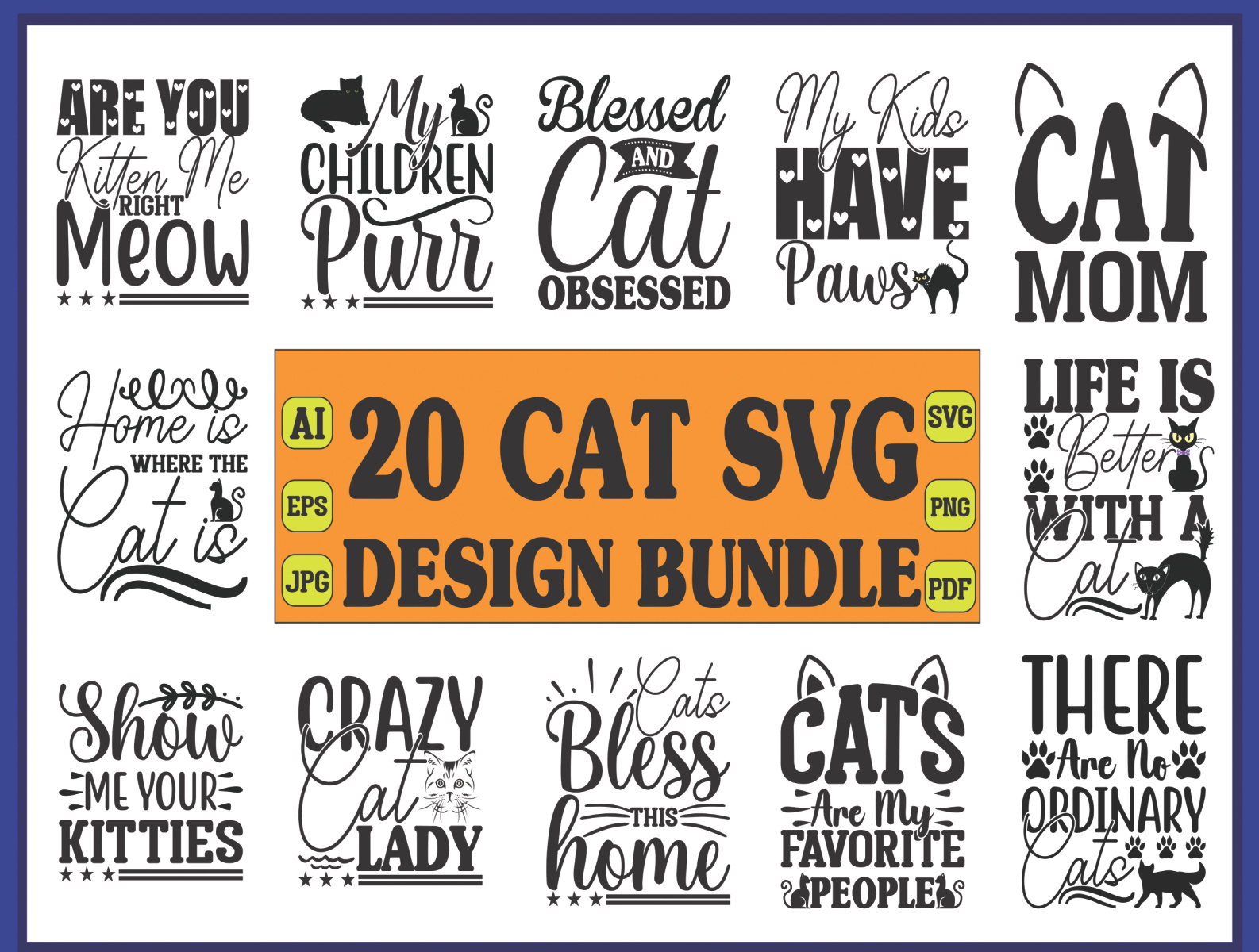 cat svg design bundle by Design studio on Dribbble