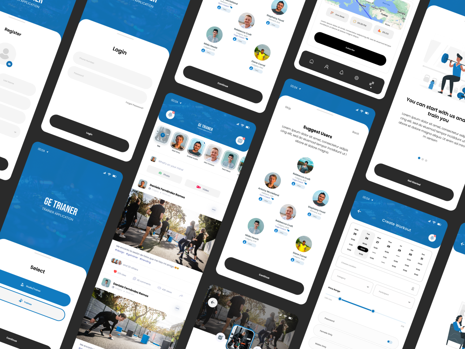 Fitness Trainer Application Design by Hammad Shahid on Dribbble