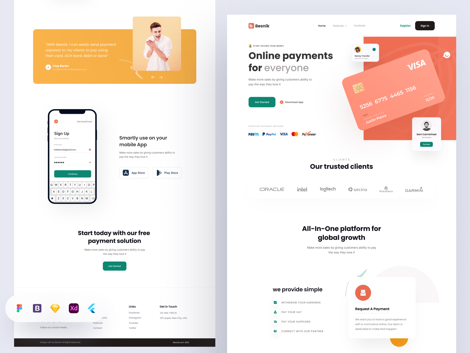 Online-Payment Landing Page. by UIHUT - UI UX Design Agency on Dribbble