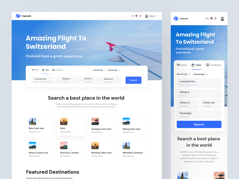 TripGuide - Booking Web App UI Kit by UIHUT - UI UX Design Agency on ...