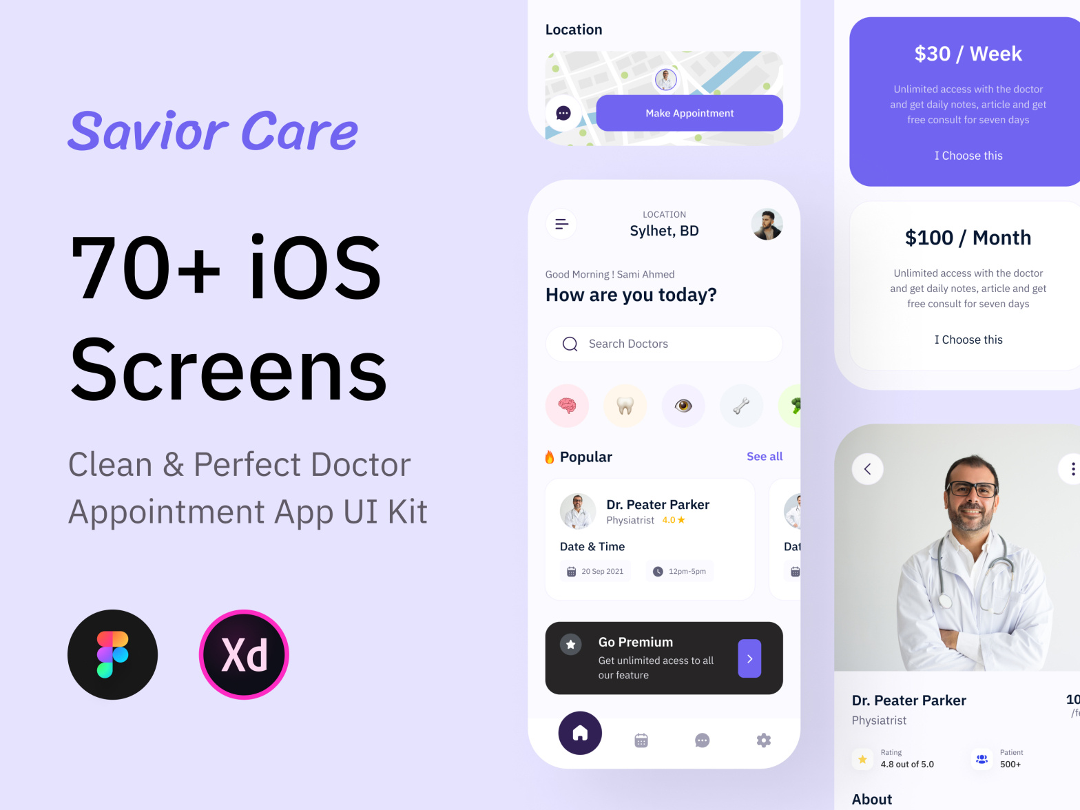 Doctor App UI Design - Savior Care by UIHUT - UI UX Design Agency on ...