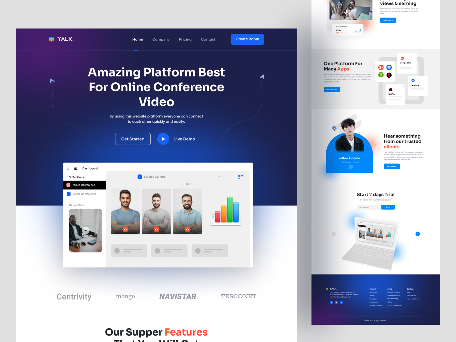 Video Calling Software Website Design by UIHUT - UI UX Design Agency on ...
