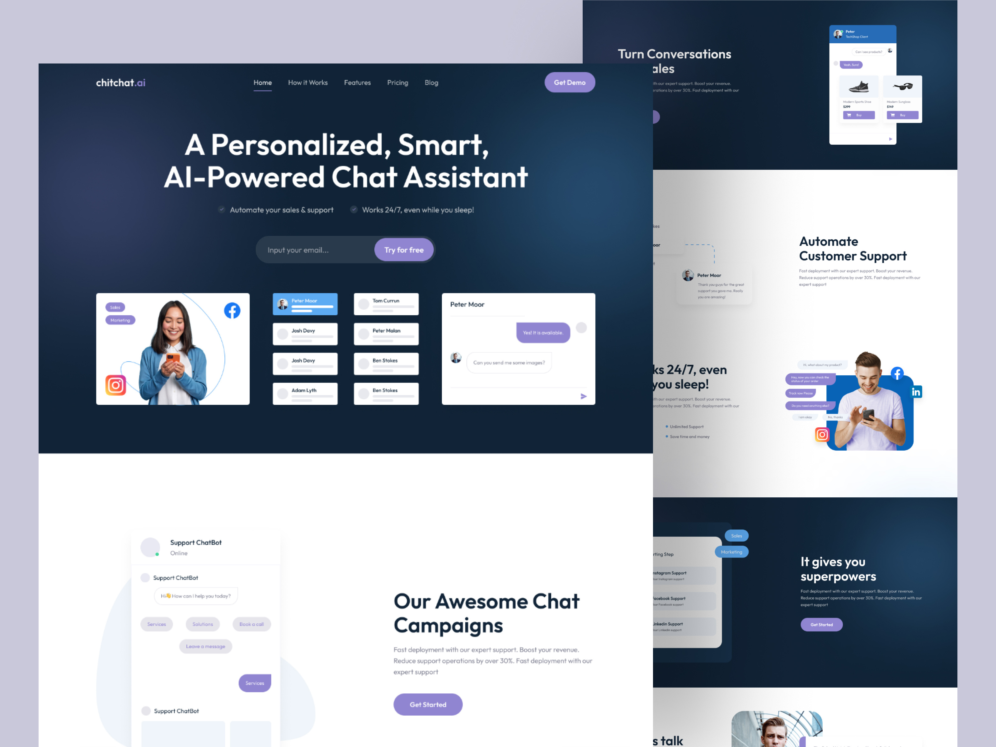 ChatBot Landing Page Design by UIHUT - UI UX Design Agency on Dribbble