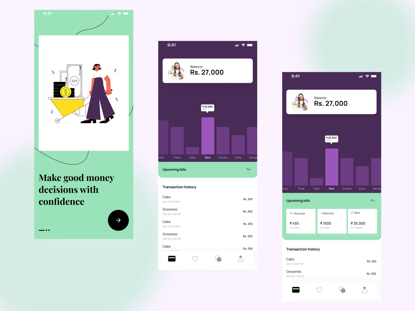 Money Tracking App by Pujil on Dribbble