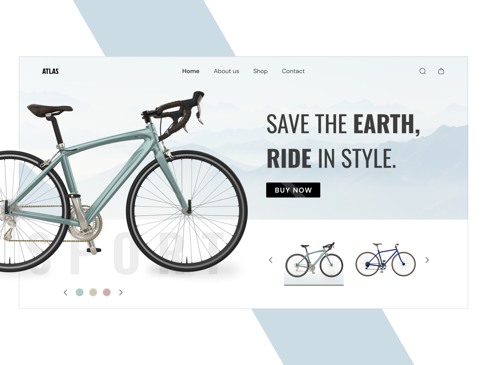 Bike Shop Landing Page by vishal Bhalala on Dribbble