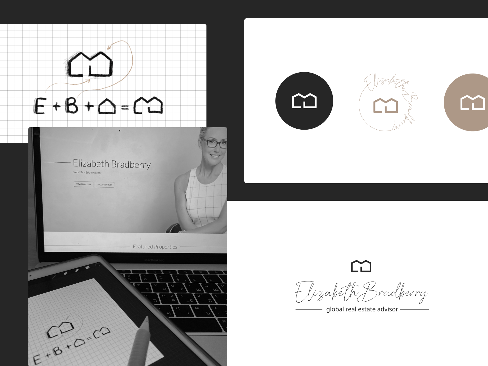 Process of designing real estate logotype by Estatik Designs on Dribbble