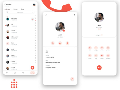 Contact App Design Challenge by Mohammad Sakhawath Hossain on Dribbble