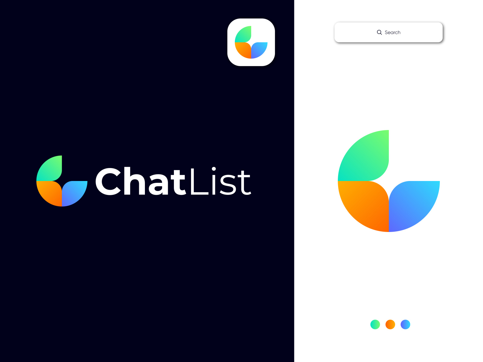Chat list logo design by Mrt Tripura on Dribbble