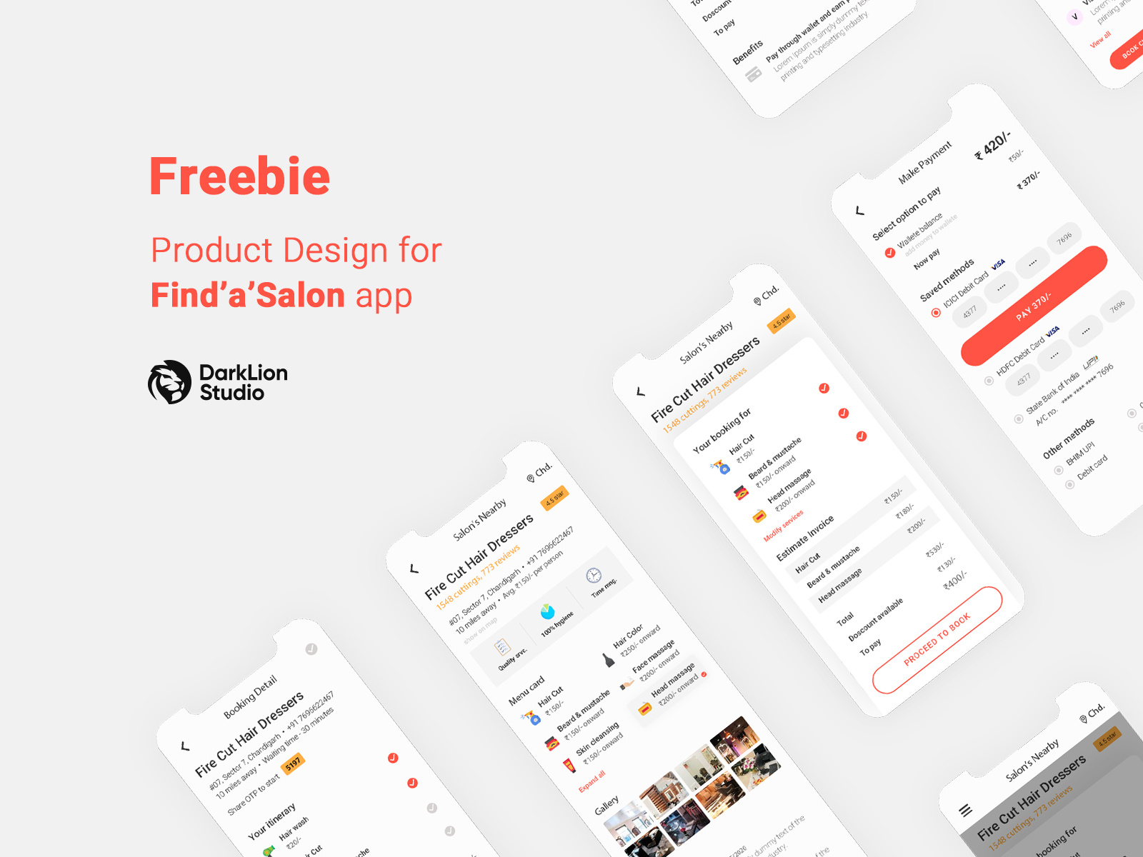 Freebie - Salon application theme by Nishant Dogra on Dribbble