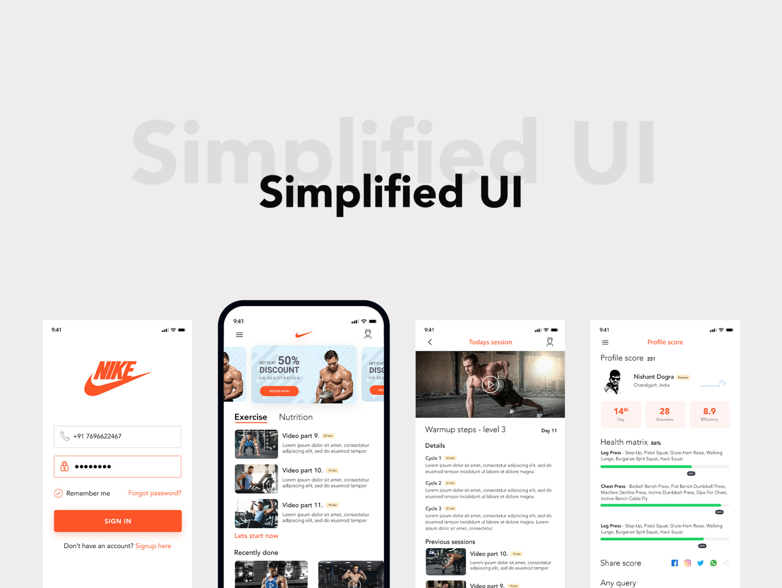 simplified ui shot by Nishant Dogra on Dribbble