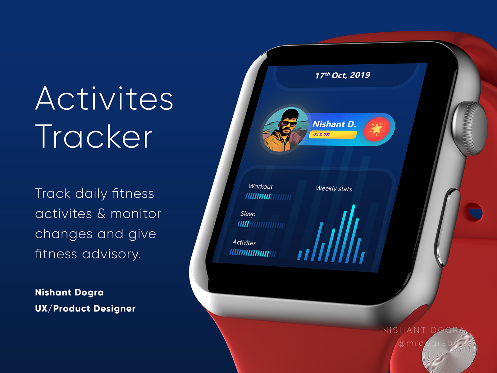 Activities Tracker Application UI by Nishant Dogra on Dribbble