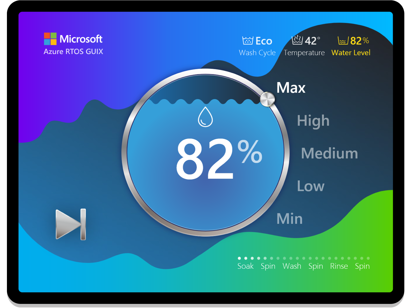 Embedded GUI Design for Washing Machine by Sergey Martinov on Dribbble