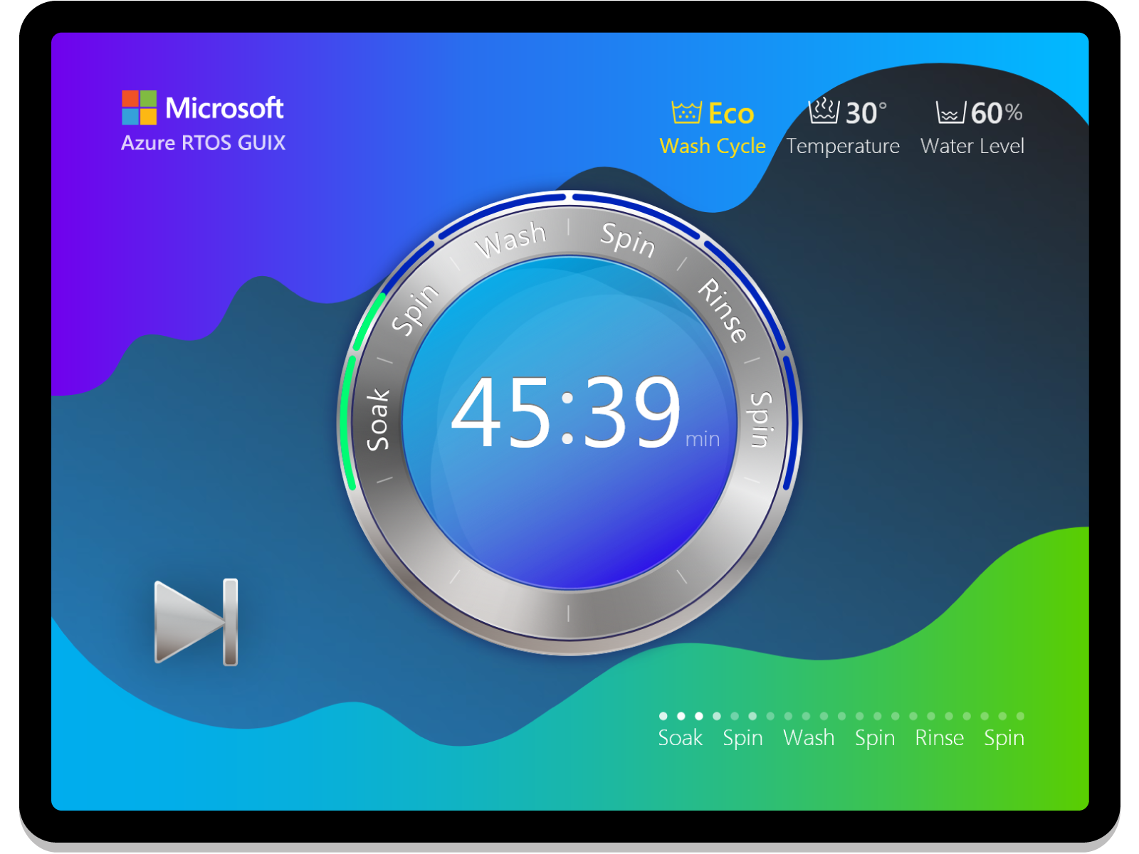 Embedded GUI Design for Washing Machine by Sergey Martinov on Dribbble