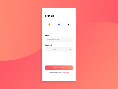 Daily UI 001 | Sign up by Mel P. on Dribbble