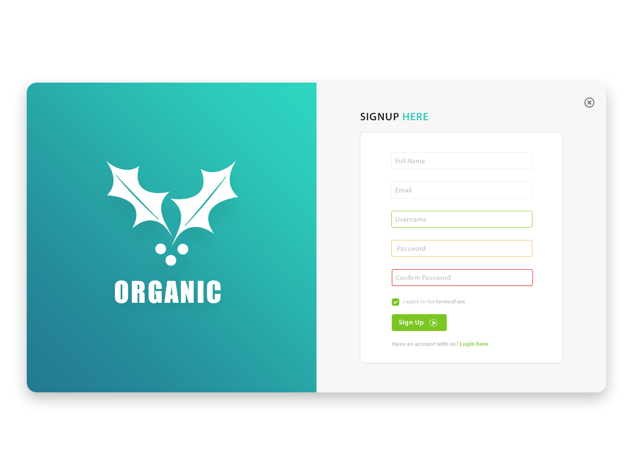 Free Signup Form PSD by Chamila Rathnayake on Dribbble