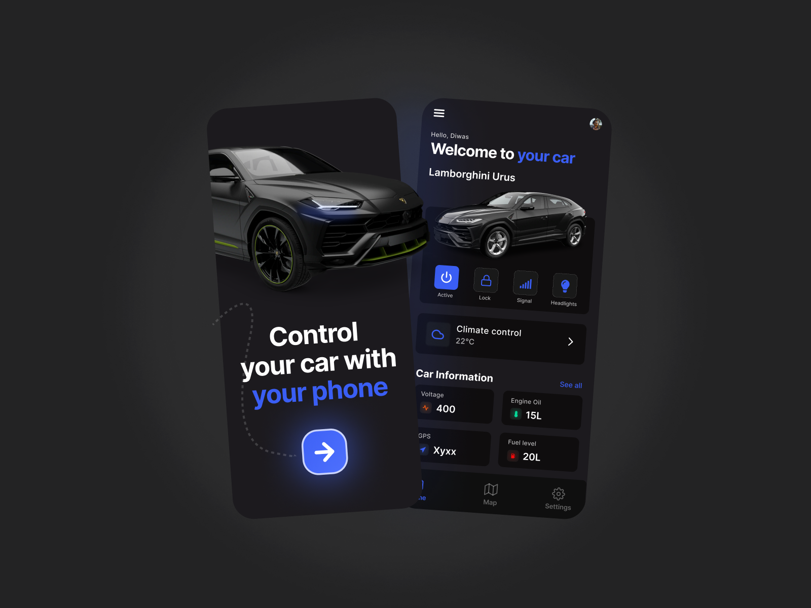 Car Management App UI by Diwas Basnet on Dribbble