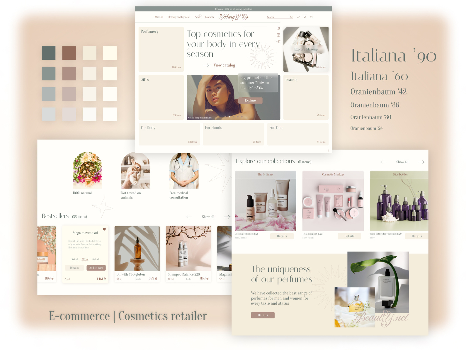 E-commerce. Web | Landing | Cosmetics by Santey Ivanov on Dribbble