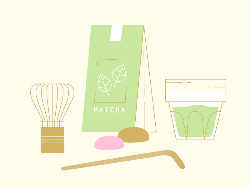 Matcha coffee by Olga Mikhailova on Dribbble
