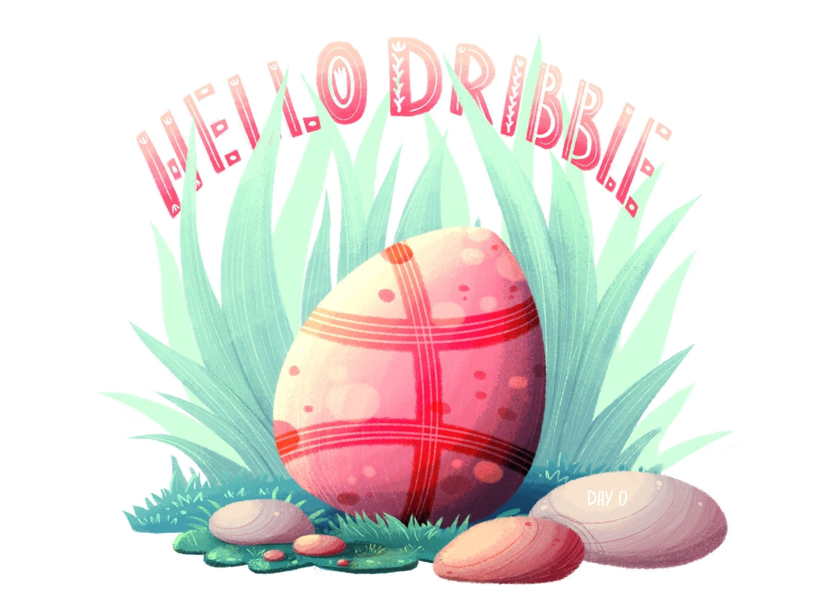 Hello Dribble Day 00 by An Hryvtsova on Dribbble