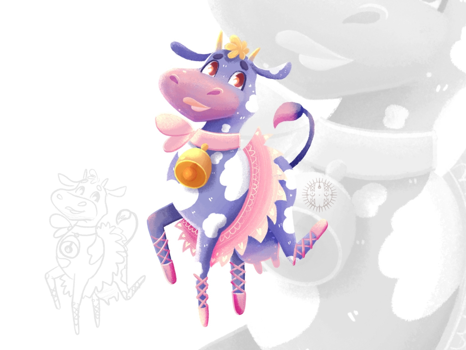 Cow character design by An Hryvtsova on Dribbble