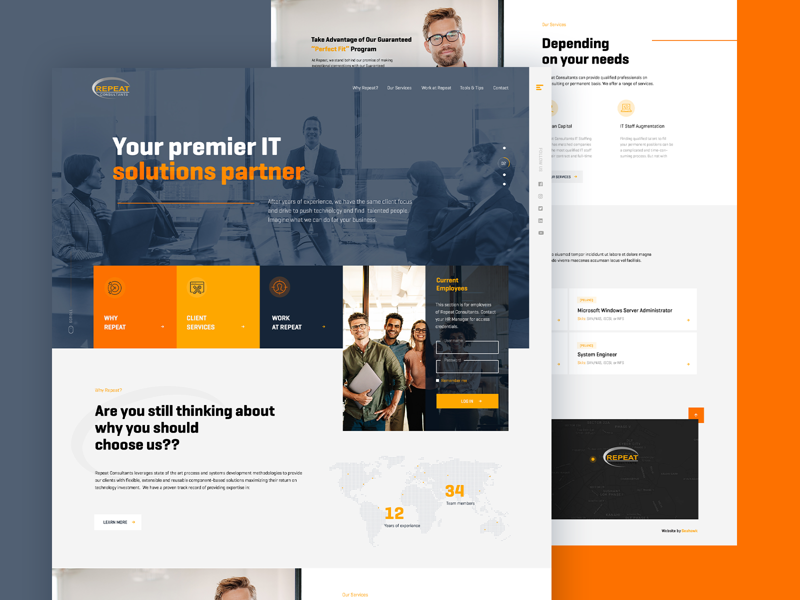 Consultancy Recruitment Firm Website Mockup by Product Designer for ...