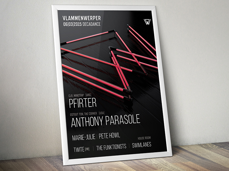 Poster Techno party by Stef Hamerlinck on Dribbble