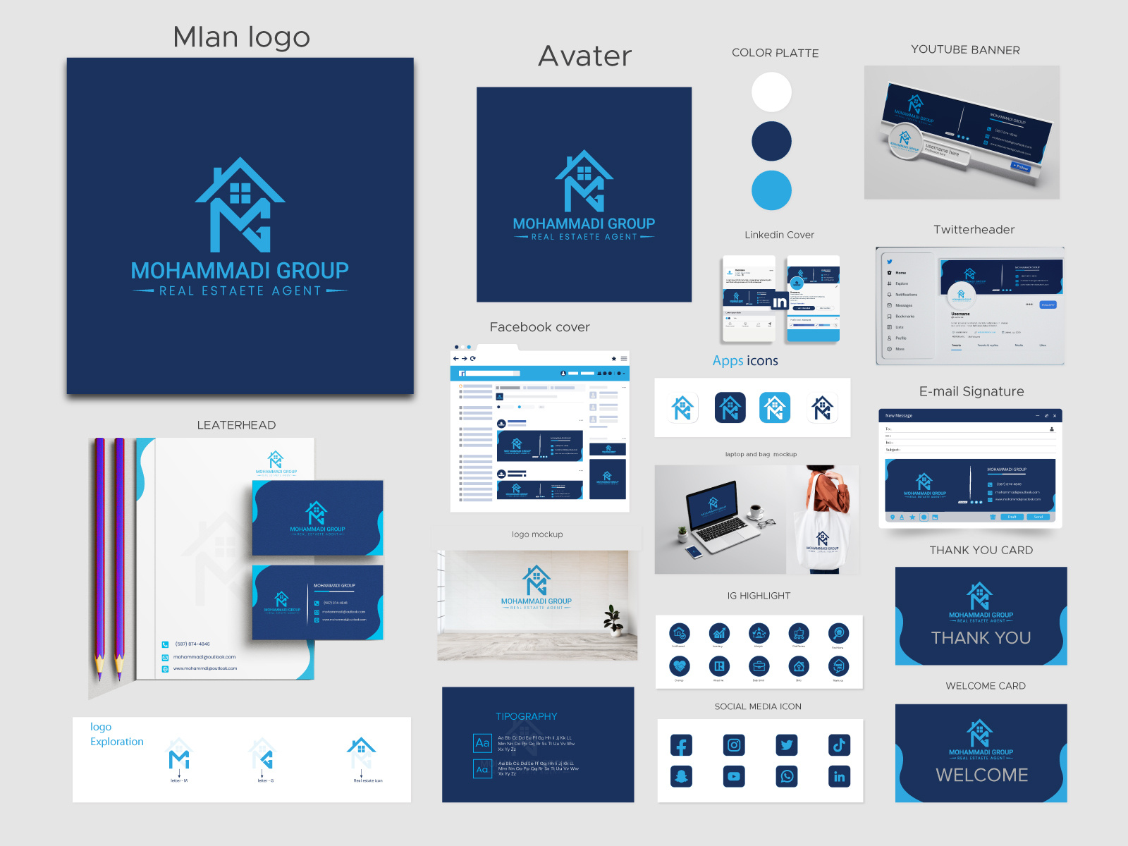 Real Estate Logo & Full Branding Kit by BRANDING AGENCY on Dribbble