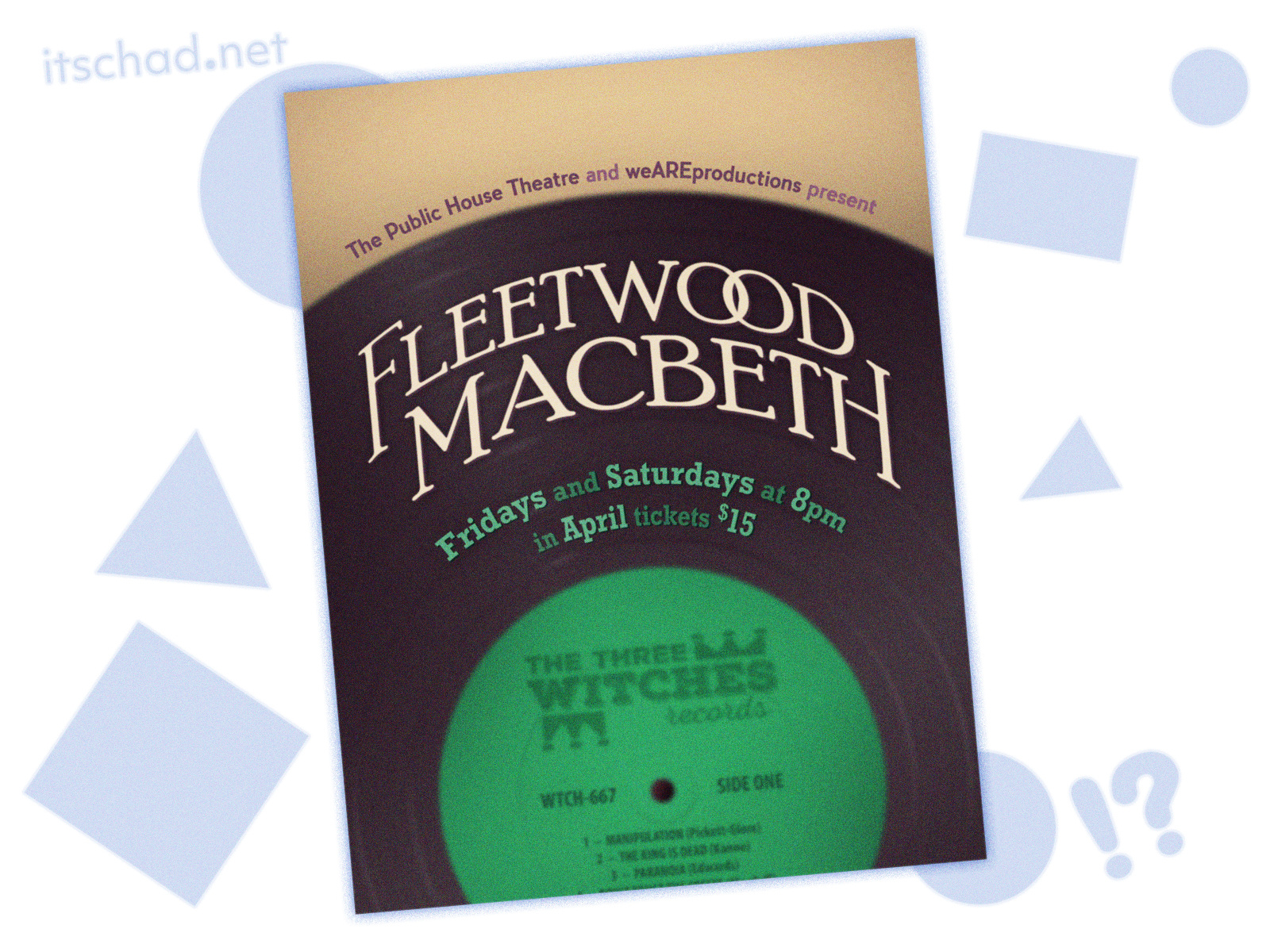 Fleetwood Macbeth Poster Design by William Chad Pickett on Dribbble