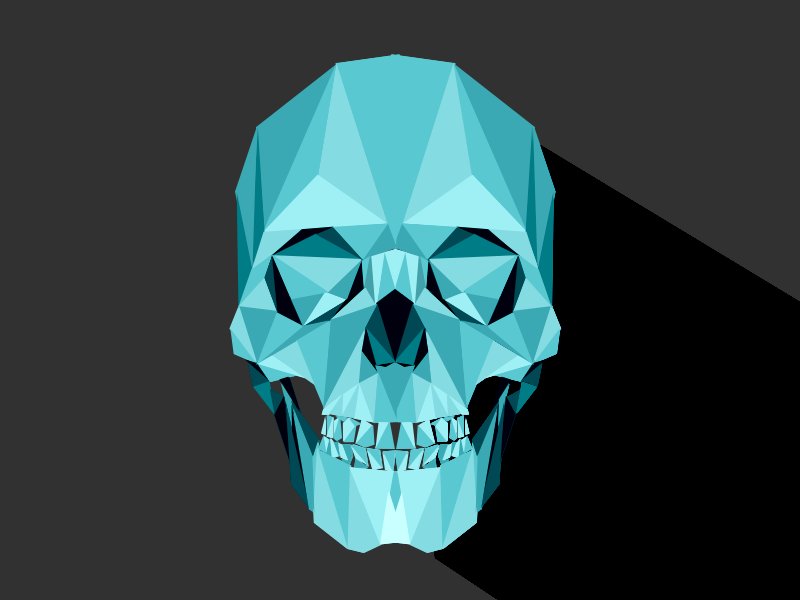 DDD #3 Low Poly Skull by Ronald Vermeijs on Dribbble